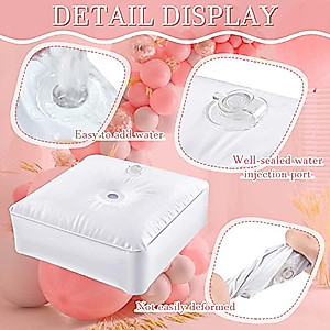 Balloon Arch Stands Base Heavy Weight Water Bag for Balloon Column Stand and Arch Kit Balloon Column Supplies Assemble Arch Stand Base for Party Wedding Graduation Birthday Decor, White (4 Pcs)