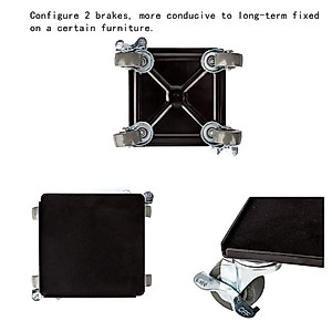 Heavy Duty Furniture Lifter with 4 Sliders for Easy and Safe Moving Kit, Rubber Wheels w Brake 360° Rotatable Appliance Mover Dolly, Table Corner Fixing, Max Up for 1100LBS/500KG (5-Square)