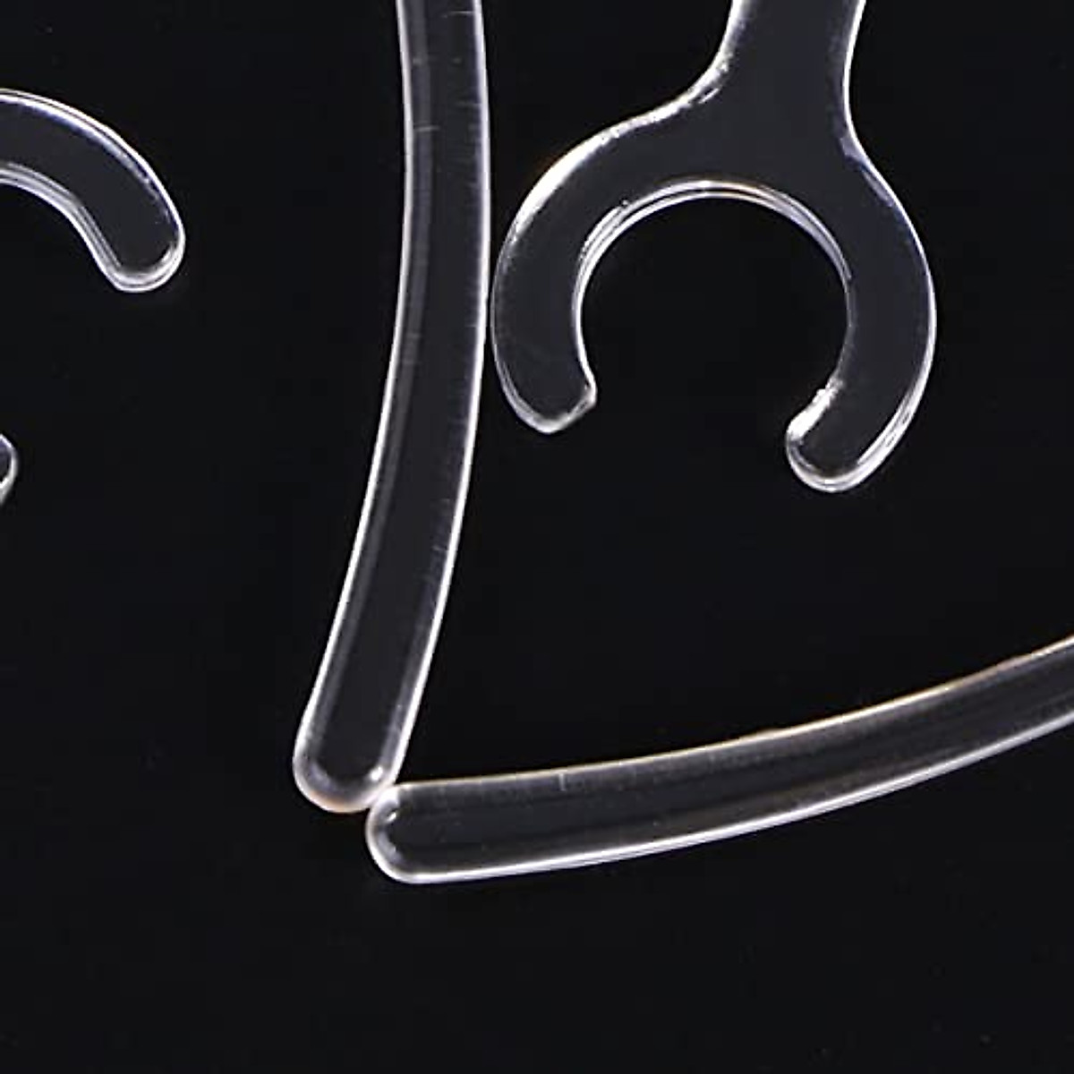 Mikikit Ear Hook 10pcs Hook Clamps HEA Universal for Ear Single Large Black Hanging Shape Replacement Earphone Clamp .mmrandom Color Clip Clear Small Headset Ear Clips