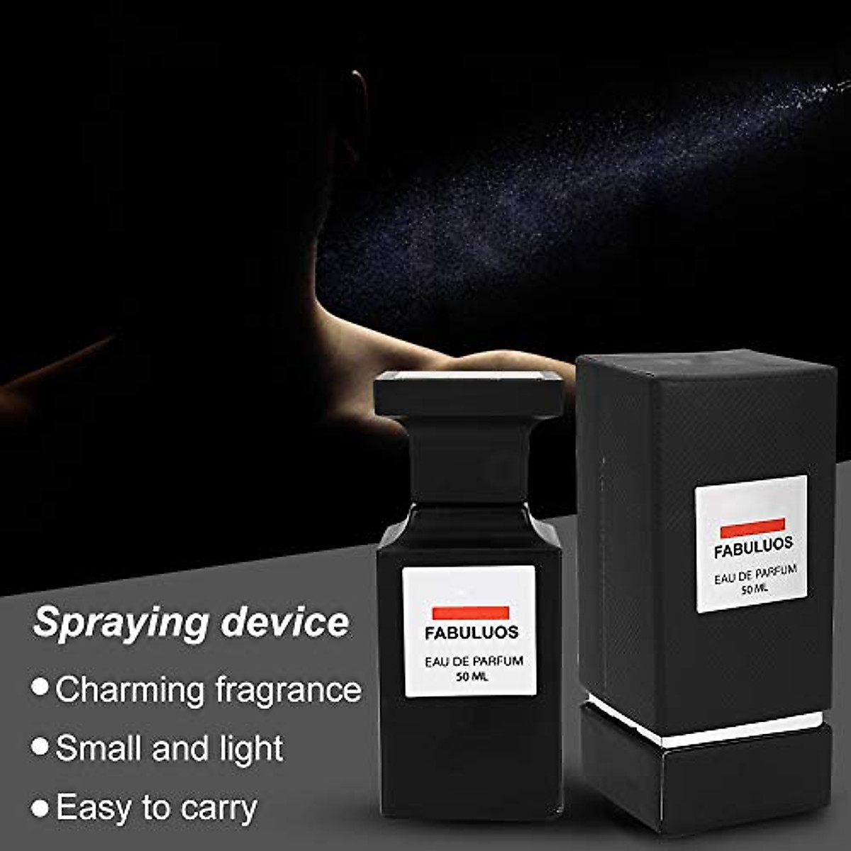 Male Perfume Fragrance, Eau de Parfum, 50ml Men Perfume Spray Perfume Long Lasting Light Fragrance Body Perfume for Male, Long Lasting Scent
