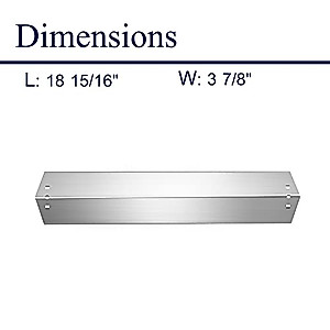 Boloda Grill Heat Plates Shields Replacement Parts, Compatible with Chargriller Char Griller 5050 5650 3001 3008 4000 5072 Grills, 3PCS Stainless Steel Burner Covers, Flavor Bars with Support Bracket