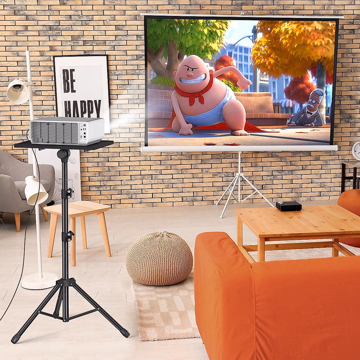 Facilife Projector Stand Tripod - Laptop Tripod Projector Stand Adjustable Height 22 to 47 Inch, Projector Tripod Stand, Tripod for Porjector, Projector Stand for Outdoor Movies