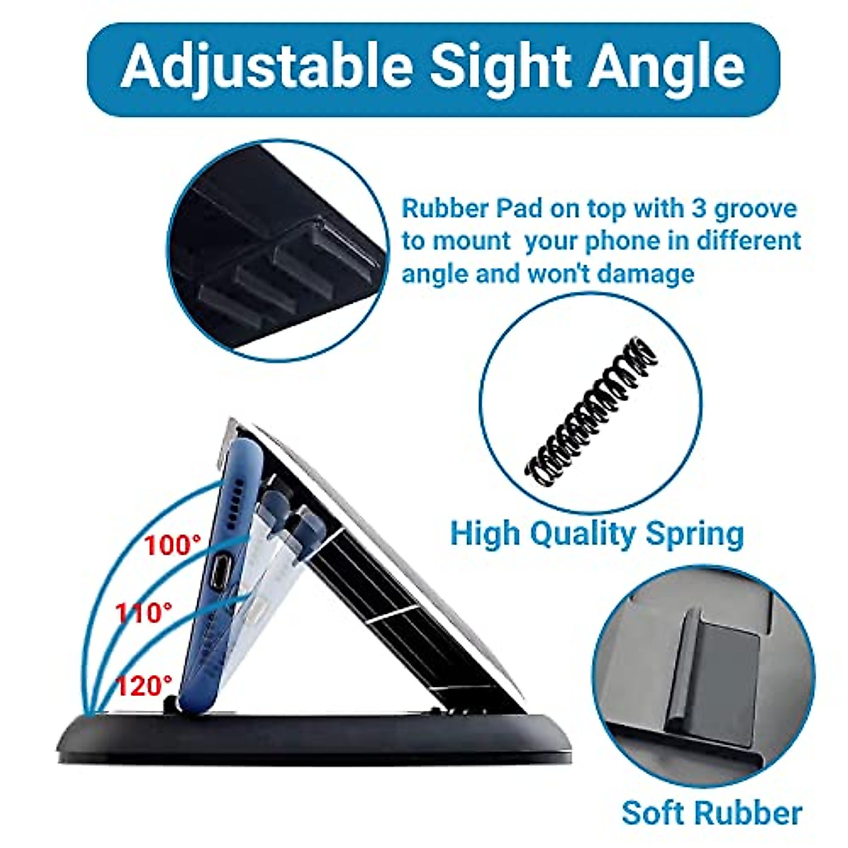 Leaflai Silicone Car Dashboard Phone Holder Mount, Anti-Slip Car Phone Mount Silicone Car Pad,Non Slip Phone Pad for Car Compatible with iPhone 14 Samsung Galaxy Android Smartphone, GPS