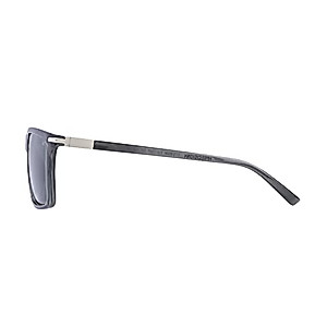 Caterpillar Precision 8509 Men's Polarized Square Sunglasses, Gloss Grey Opaque Crystal, 58 mm