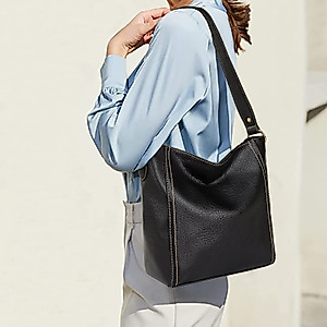 Montana West Purses for Women Vegan Leather Shoulder Purses and Handbags Hobo Bags for Women MWC-070BK