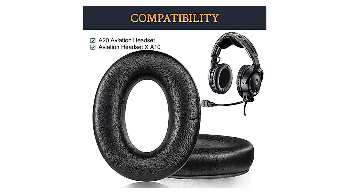 SOULWIT Lambskin Ear Pads for Bose A20 & A10 Headsets