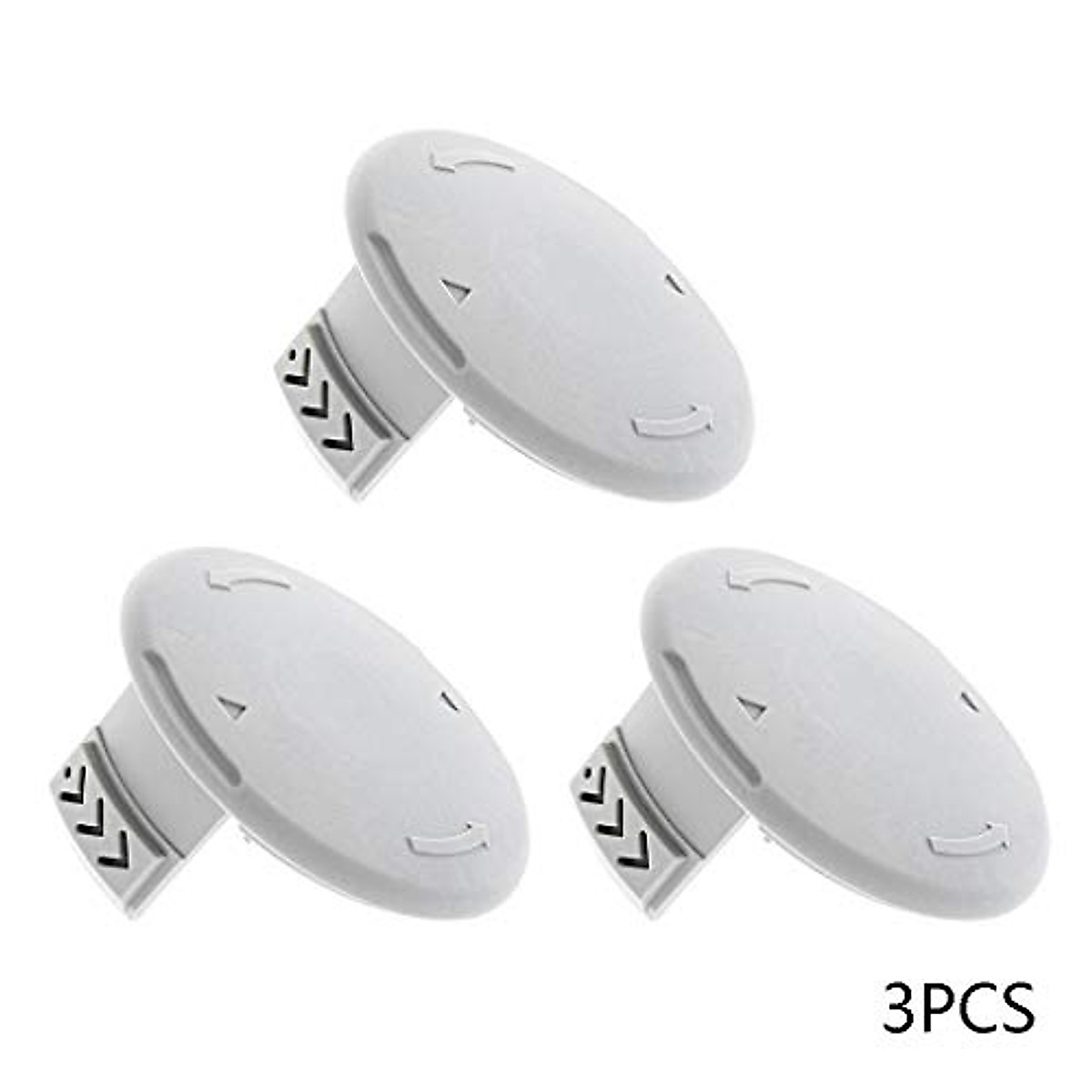SobeiKre 24V 40V (3Pack Replacement One+ Trimmers Cap 18V Spool for Cordless Patio & Garden Molding Eraser (White, One Size)