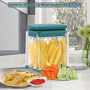 French Fry Cutter, Solucky Potato Onion Cutter, Professional Homestyle Vegetable Chopper Dicer, Great for Potatoes Carrots Cucumbers Zucchini Peppers 3/8 inch Blade(Only 1 Blade)