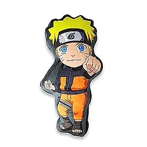 JUST FUNKY Naruto Chibi Plush Pillow, Throw Pillow, Decor, Polyester Pillow | 10 x 20 Inches | Bedding | Home Deco | Anime Pillow | Official Licensed