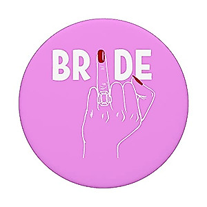 Wedding Honeymoon Bachelorette Red Finger Ring Fiance Bride PopSockets Swappable PopGrip