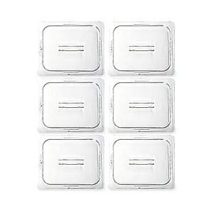 Carlisle FoodService Products 10210U07 StorPlus Full Size Polycarbonate Universal Handled Food Pan Lid, Clear