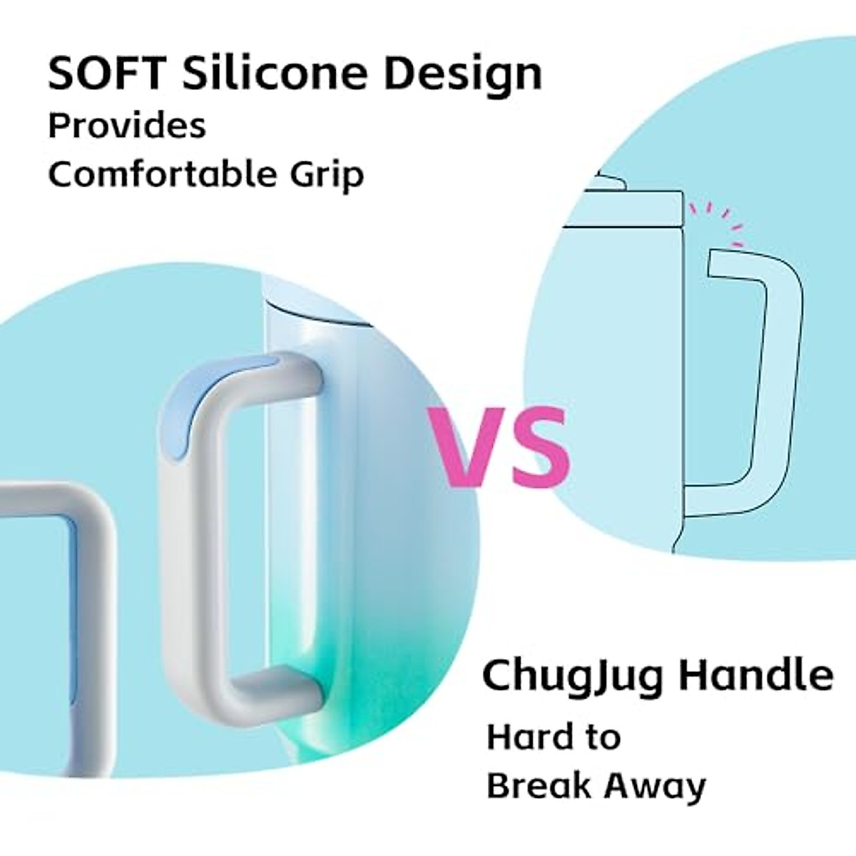 40 oz Tumbler with Handle and Straw Lid, Reusable Leak-Proof Insulated Tumblers, Stainless Steel Coffee Tumbler Cups, Travel Mug for Home Office, Keep Cold 34Hrs, Cup Holder Friendly(Cyan Leopard)