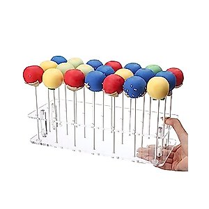 Goabroa Cake Pop Stand, 21 Holes Clear Acrylic Cakepops Display Stand, Visually Appealing Transparent 21 Holders Party Cake pop Lollipop Stand