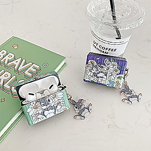 Hard Plastic Case with Charm and Keychain for Apple AirPods Pro 2019 Generation Thumper Rabbit Deer Daisy Flowers Disney Disneyland Cartoon Anime Cute Lovely Adorable Kids Girls Women