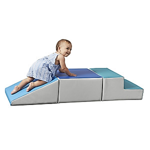 Factory Direct Partners 11618-CTNV SoftScape Toddler Playtime Climber, Indoor Active Play Structure (3-Piece Set) - Contemporary/Navy