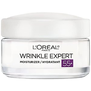 L'Oreal Paris Skincare Wrinkle Expert 55+ Anti-Aging Face Moisturizer with Calcium Non-Greasy Suitable for Sensitive Skin 1.7 fl; oz.