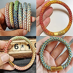 Wood Bracelet Jig, Adjustable Bracelet Maker DIY Hand Knitting Bracelet Jig with 2 Clamp Bracelet Braiding Tool, U Shape Clear Scale Bracelet Maker Rack