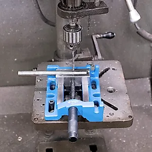 Groz 35125 4" 3-way Uni-Grip Drill Press Vise, Blue