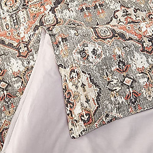 HiEnd Accents Carmen Kilim 3 Piece Comforter Set with Pillow Shams, Gray Medallion, Super Queen Size, Modern, Traditional, Rustic Style Luxury Bedding Set, 1 Comforter and 2 Pillowcases
