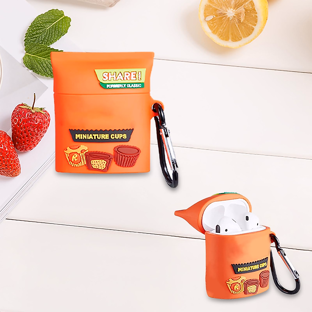 Compatible with Airpods Case, Cool Lovely Cute 3D Cartoon Funny Airpods Cover, Soft Silicone Protective Shockproof Charging Case Compatible with Airpods 2 & 1 Covers Cases