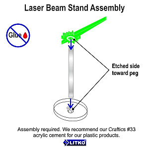 LITKO Laser Beam Stands, Fluorescent Green (5)