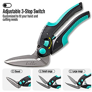 Beaditive Heavy Duty Multipurpose Angled Craft Scissors 10" - Japanese Stainless Steel, Serrated Blade - Industrial Shears for Thick Fabrics, Leather, Cardboard, Carpets, Artificial Grass