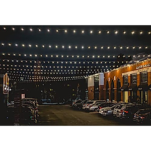 SFEG G40 String Lights - 5W Warm Incandescent Shatterproof Glass Bulbs, 18-Gauge Wire - Dimmable Globe String Lights for Backyard, Patio, Porch, Garden - Decorative Outdoor Hanging Lights - 50ft