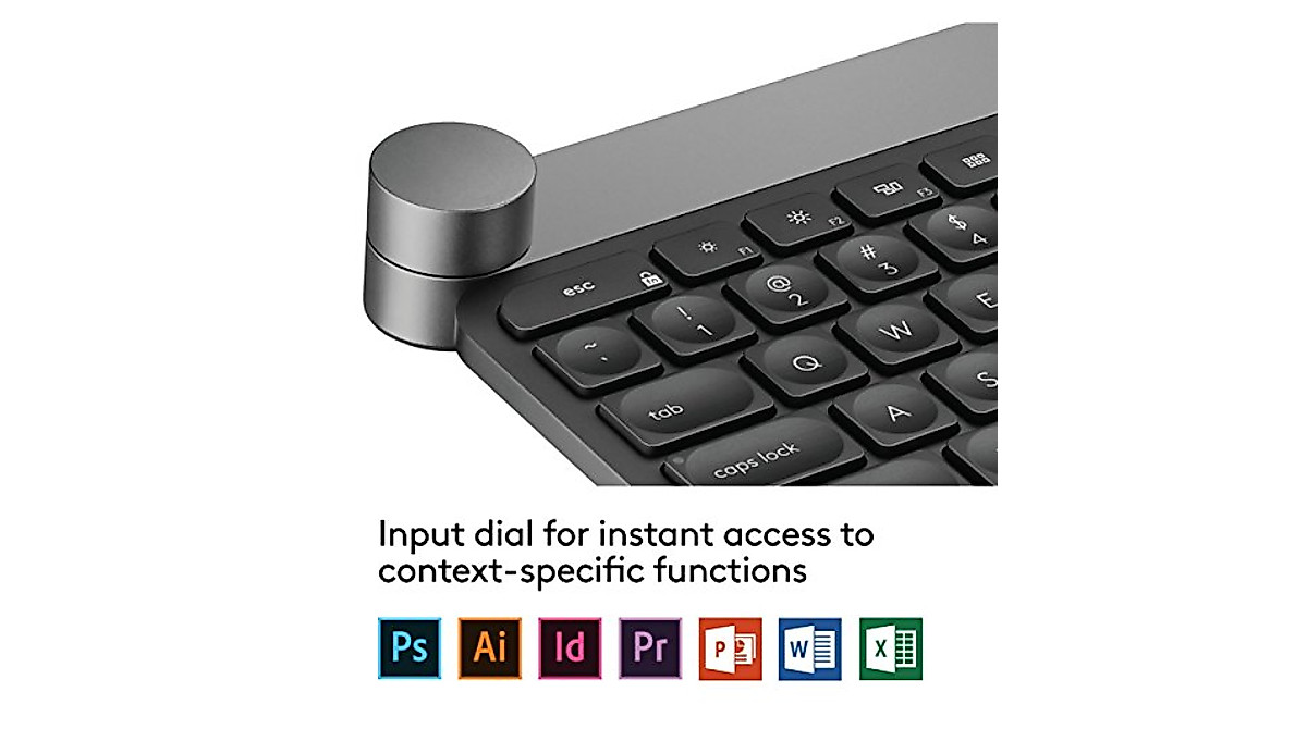 Logitech Craft Wireless Keyboard with Creative Dial & Backlit Keys