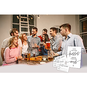 Guess How Many Kisses Bridal Shower Game,Minimalist Bridal Shower Game,Wedding Shower Games,Bachelorette Party Night,Bridal Shower Games Ideas,1 Sign & 50 Cards Set-A43