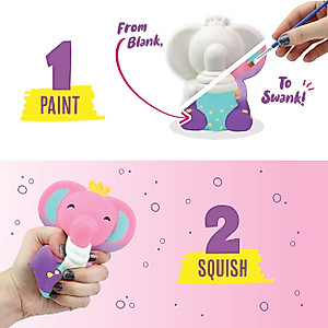 DOODLE HOG Elephant Squishy Painting Kit - Squishy Toys for Kids, Squishies for Kids - Slow Rise Squishy Animals - Ideal Arts and Crafts, Gifts for 8-12, Girls & Boys, Easter Basket Stuffers