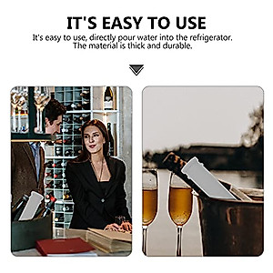 FRCOLOR Ice Cube Stick Mold Plastic Column Mold Freezer Tubes Bar Ice Storage Box Reusable Water Bottle Cooling Rod 30cm White