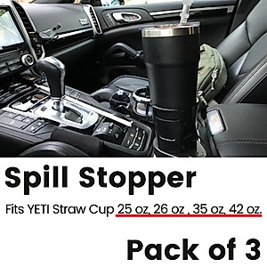 MIMORE Spill Stopper - 6 Pcs Leak Stopper for YETI Straw Cup 25oz, 26oz, 35oz, 42oz - Compatible with Rambler Straw Mug YETI Straw Cover