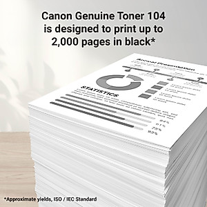 Canon 104 Black Toner Cartridge - 0263B001AA