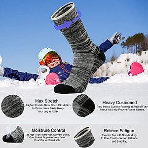 Ortis Ladies' Merino Wool Cushion Crew Socks for Women Outdoor Hiking Hike Trail Lightweight Gifts(MixColor3)