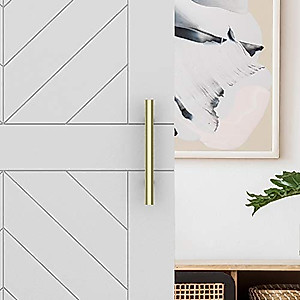 National Hardware N700-102 Interior Sliding Barn Door Hardware Madison Pull, 12 in, Brushed Gold