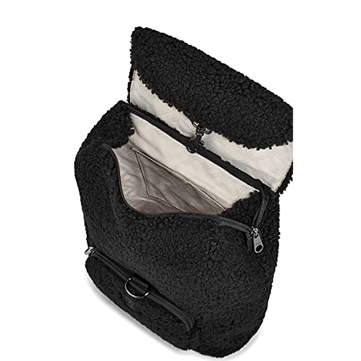 UGG womens Inara Sherpa Backpack, Black, One Size US