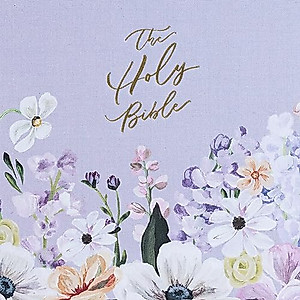 KJV Notetaking Bible, Large Print Hosanna Revival Edition, Lavender/Peach Cloth Over Board, Black Letter, Single-Column, Journaling Space, Reading Plan, Easy-to-Read Bible Slab Type