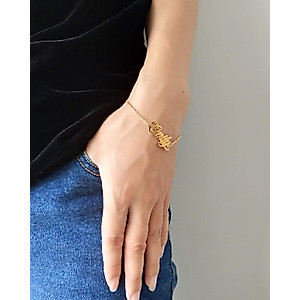 HUAN XUN Best Wedding Jewelry Gifts Danielle Name Necklace & Bracelet Sets