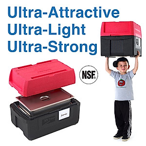 Metro Mightylite ML180XL Top Load Insulated Food Carrier - Professional-Grade Multipurpose Pan Carrier, Insulated Cooler and Food Warmer with Extra Capacity Lid - 45 qt or 5 Pan Capacity