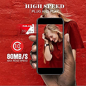 512GB Micro SD Card with Adapter High Speed Class 10 Memory Card for Smartphones/Cameras/Tablets and Drone（512gb