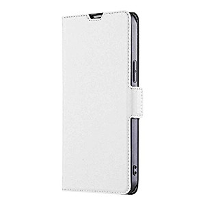 BANLEI2U Phone Cover Wallet Folio Case for Oppo REALME 7 PRO, Premium PU Leather Slim Fit Cover for REALME 7 PRO, Shock Resistance, White