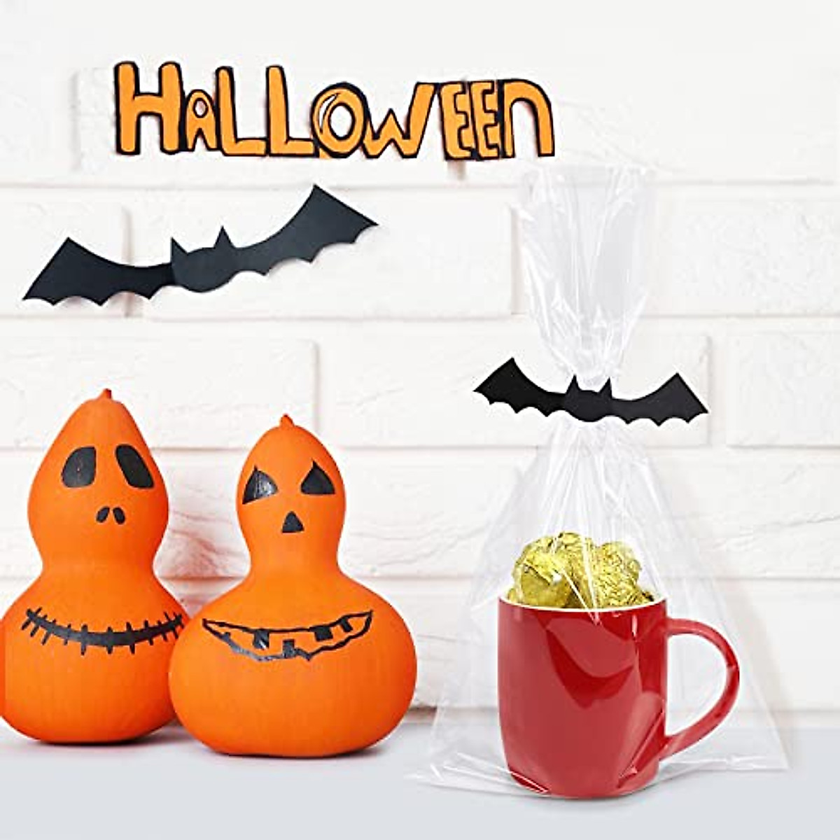 Morepack 8x16 Inches Cellophane Bags,50Pieces Clear Cellophane Gift Bags for Wine Bottles