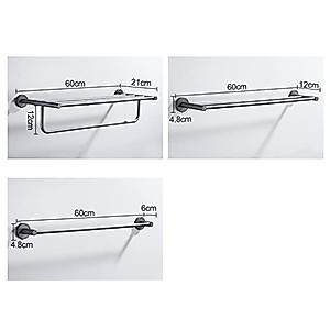 Bath Towel Bar All Copper Bathroom Shelf, Bath Towel Rack, Gray Towel Hanger, Bathroom All Copper Towel Rail Towel Holder (Color : Double Rod)