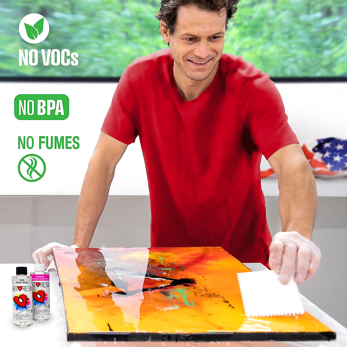 ArtResin - Epoxy Resin - Clear - Non-Toxic - 8 oz (4 oz resin + 4 oz hardener) (236 ml)