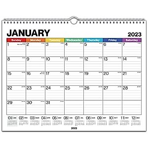 Dunwell 12x15 Wall Calendar 2023 2024 - (Colorful) Use to June 2024, Large 2023-24 Wall Calendar, Lined Monthly Calendar, 12 x 15 Hanging Calendar for Home or Office