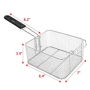 Commercial Electric Deep Fryer, Countertop Stainless Steel Deep Fryer French Fries for Restaurant Home Kitchen (Double Tank, 12.7QT/12L)