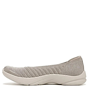 BZees Women's Legato Slip-On Flat Ballet, Taupe, 9