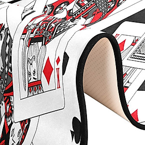 ALAZA Playing Card Poker Collection Area Mat Rug Rugs for Living Room Bedroom Kitchen 2' x 6'