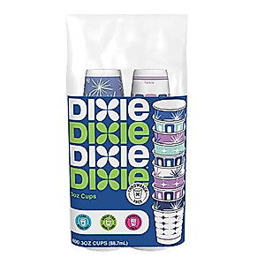 Dixie Paper Bath Cups, 3oz Cups, 400 Count (Pack of 1), Colors/Styles Vary