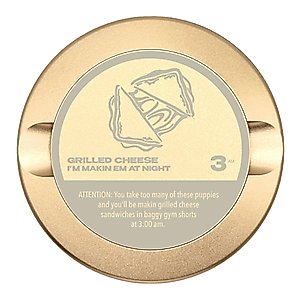 Edition 006: Grilled Cheese | Snus Can | Snus Container | Zyn Metal Can | Metal Zyn Container | Zyn Holder | Metal Snus Container | Smell Proof Container | Aluminum Zyn Container (Champagne Gold)